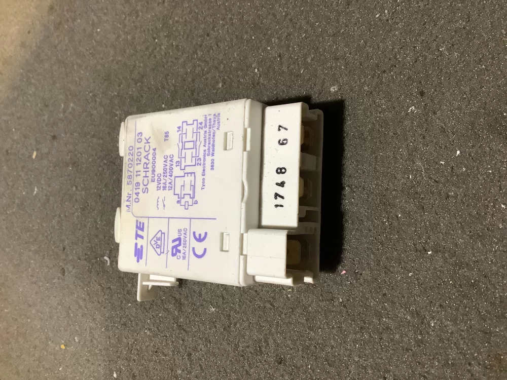 Miele 5870220 Dishwasher Heating Element Relay AZ111904 | NR204