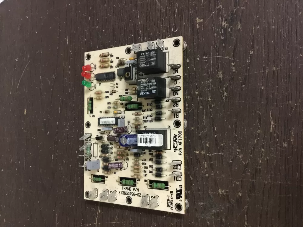 TRANE X13650798-02 AF1706 FURNACE CIRCUIT BOARD ICM PCB514-6A AZ19538 ...