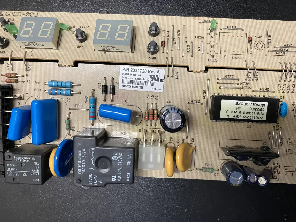KitchenAid 2321728 Refrigerator Control Board Interface AZ12688 | BK850
