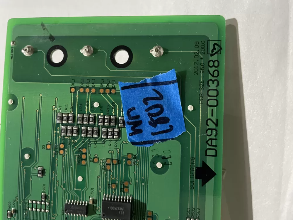 Samsung DA92-00368 B Refrigerator Dispenser UI Control Board AZ200654 ...