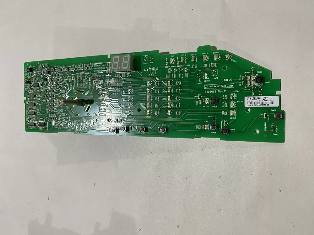 Whirlpool 8564295 User Interface Control Board AZ185817 | BK2723