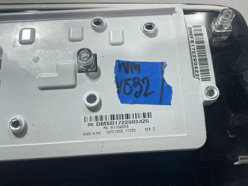 Whirlpool W11124277 Dryer Control Board Overlay Touchpad Panel AZ173623 ...